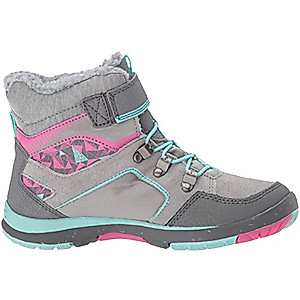 Merrell Kids' Unisex M-Moab Fst Polar Mid A/C Wtrpf Hiking Boot, Grey/Multi, 2 Wide US Little Kid