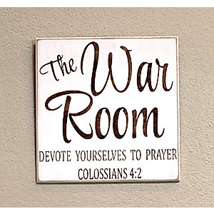 HCHANA War Room Printed Wooden Sign Colossians 42 Prayer Bible 12 x 12 The War Room