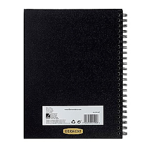 Derwent Sketch Book, Big Book Drawing Pad, A4, 8.27 x 11.69 Inches Sheet Size, Wirebound, Hard Covers, 86 Sheets (2301607)