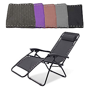 Fityle Replacement Fabric Cloth for Zero Gravity Chair,Patio Lounge Couch Recliners 63x17inch - Black