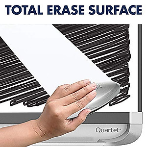 Quartet Easel, Magnetic Whiteboard, 2' x 3', Adjustable, Mobile, Flipchart Holder, Prestige 2, Black Frame (ECM32P2)