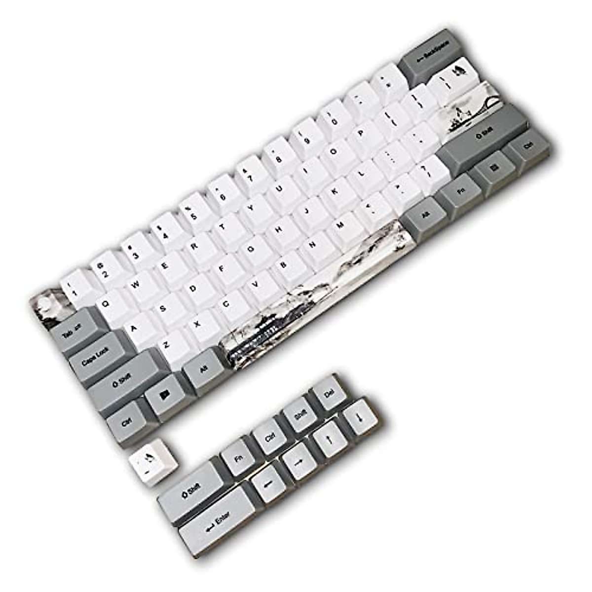Replaceable Keycaps,73 PBT Sublimation Keycaps,with Cute Patterns,Abrasion Resistance,easy to Install,Suitable for Mechanical Keyboards (#3)