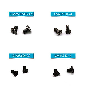 LXBO-FF 320Pcs/Set Laptop Computer Notebook Screws Kit Assemble Fastening Flat Head Black Repair Case for IBM Dell Lenovo Samsung