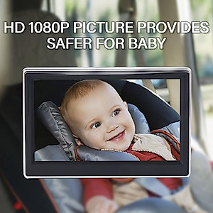 Baby Car Camera HD 5 Inch Monitor Car Mirror Infant Rear Facing Full View Clear Night Vision