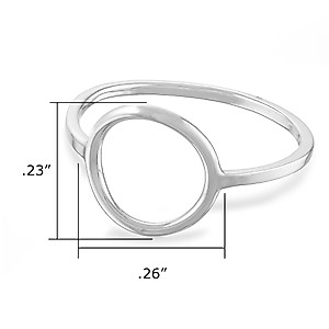 Boma Jewelry Sterling Silver Open Circle Ring, Size 8