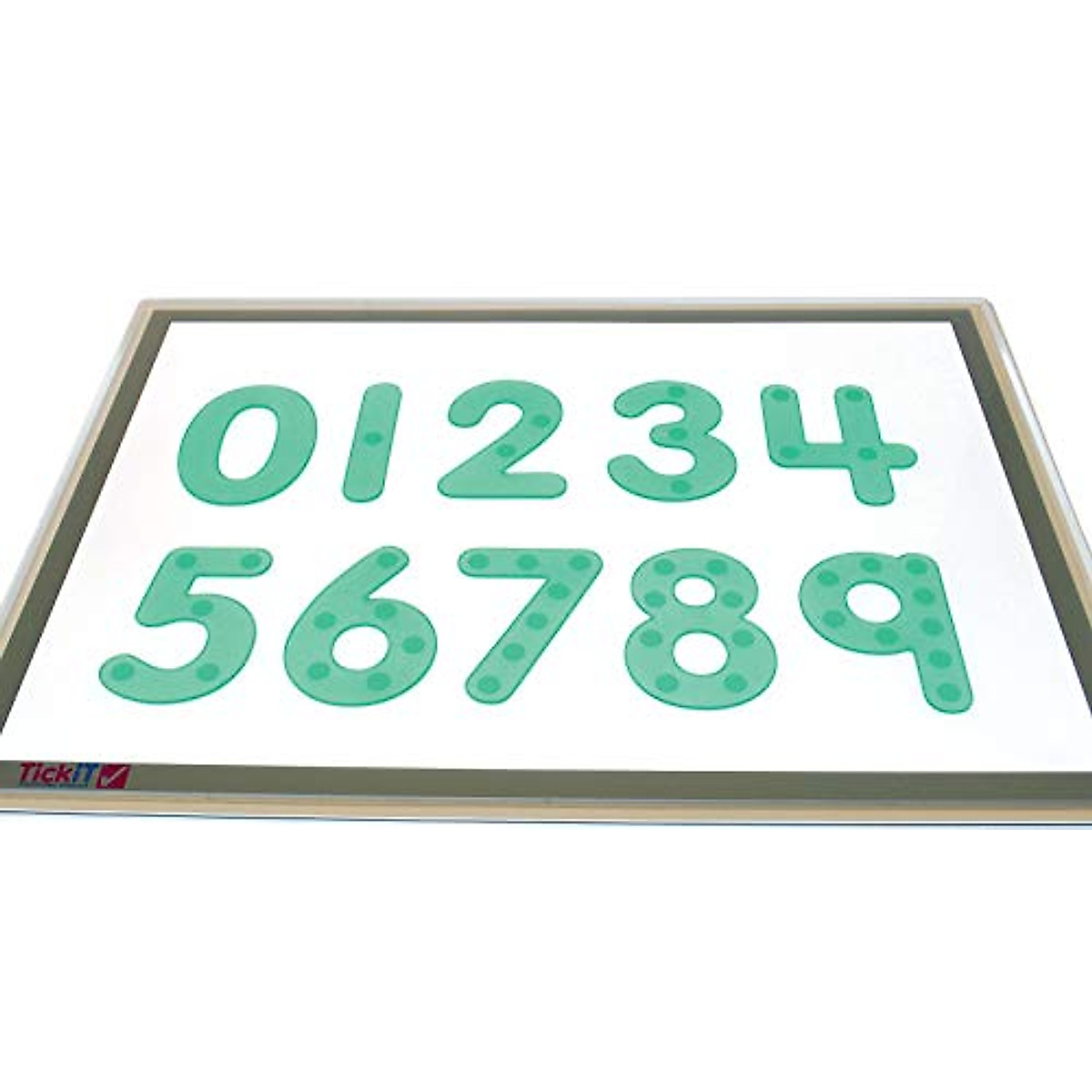 TickiT SiliShapes Dot Numbers - Set of 10 - Transparent Silicone Numbers with Corresponding Dots to Count - Teach Numbers, Counting and Subitizing