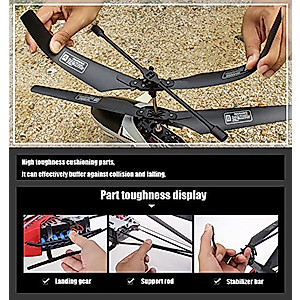 VanFty Large Fall Resistant Rc Helicopter for Adults Helicopters Remote Control Charging 3.5 Channels RC Drone Helicopter Toys with LED Light Night Sky Flight Teenagers Boys Girls Gift (Color : Red)