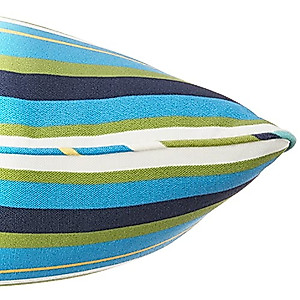 Pillow Perfect 620206 Outdoor/Indoor Paso Azure Lumbar Pillows, 11.5" x 18.5", Blue, 2 Pack