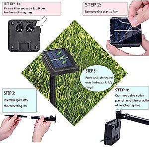 HOINCO Solar Flower String Lights,1Pack 39.4 FT 100 LED Fairy Light Decorations for Garden Fence Patio Yard Christmas Tree, Home, Lawn, Wedding, Patio, Party Decoration (Multi Colored)