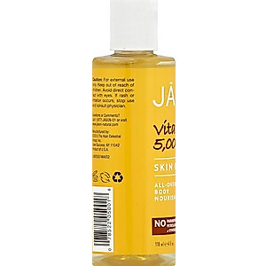 JASON Vitamin E 5,000 IU Moisturizing Body Oil, For Hair, Face, and Body, 4 Fluid Ounces