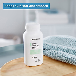 McKesson Baby Powder - Cornstarch, with Aloe and Vitamin E - Fresh Scent, 1.5 oz, 24 Count