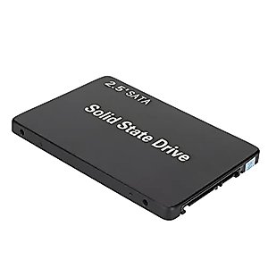 RTLR Laptop SSD, Black Aluminum Alloy Casing 2.5in Drive Fast Start DC 5V 0.95A 1500G Shock Resistance LowConsumption for Office for Desktop Computer for PC