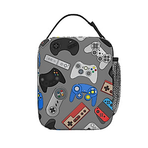 Video Game Controller Insulated Lunch Box Bag Portable Lunch Tote For Women Men And Kids