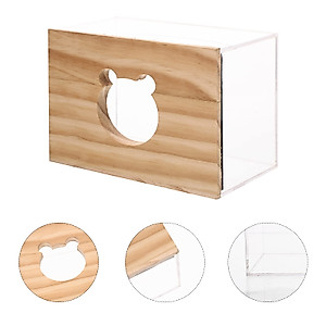 balacoo Hamster Bathroom Small Hamster Bathtub Household Hamster Bathtub Transparent Hamster Bathtub Wear- Bathtub Small Pet Supplies Reusable Hamster Bathtub Cage Hamster Bathtub