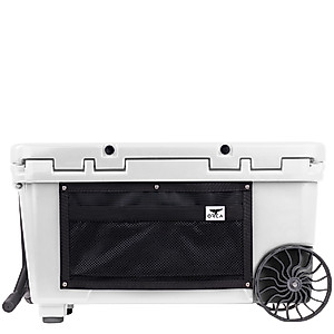 ORCA 65-Quart Insulated Rolling Cooler with Wheels and Pull Handle, White, Rugged, Sturdy for Beach, Camping, Fishing, Travel, Road Trip, Hunting