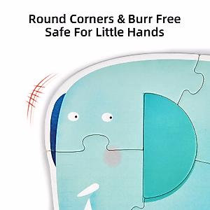 MIDEER 7 Pack Toddler Puzzles for Kids Ages 2-4, Jumbo Kids Puzzles Ages 3-5, Floor Puzzle for Beginner, Large Piece Animal Shaped Jigsaw Puzzles for Toddlers, Preschool Educational Toys for Babies