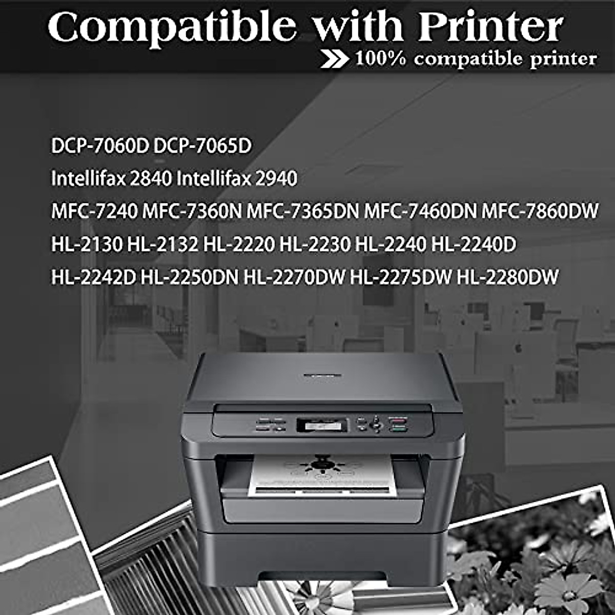 2-Pack TN-420 TN 420 Toner Cartridge Replacement for Brother TN420 HL-2270DW HL-2280DW HL-2230 HL-2240 MFC-7360N MFC-7860DW DCP-7065DN Intellifax 2840 2940 Printer Toner