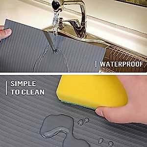 Moretoes Shelf Liners for Kitchen Cabinets 12 Inch x 25 Feet, Non Adhesive Non-Slip EVA Drawer Liner, Waterproof Oil-Proof Durable Cabinet Liners for Shelves Pantry Cupboard Closet