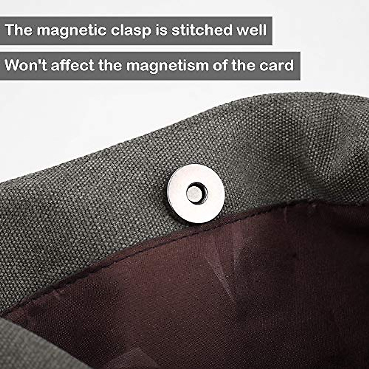 PHABULS Canvas Tote Bag For Women With Zipper, Mulit-Pocket Cotton Hobo Handbag Fashion Shoulder Purse-grey