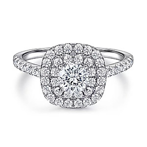 Engagement Bridal Sets Moissanite Engagement Wedding Ring Sets for Women 10K/14K/18K White Gold Platinum Plated Silver Moissanite Rings Wedding Promise Ring for Her