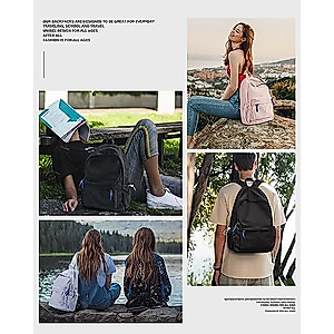 kibachev Pink Casual Daypack Backpack Simple Backpack College Backpack for Women Carry On Backpack