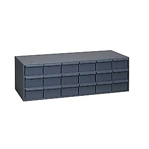 Durham 032-95 Gray Cold Rolled Steel Storage Cabinet, 33-3/4" Width x 12-7/8" Height x 17-1/4" Depth, 18 Drawer