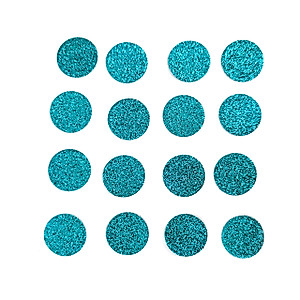 Mybbshower Turquoise Glitter Round Circle Sticker Invitation Seals - 1" x 150 Glitter Polka Dot Envelope Seals DIY Card Craft SupplyWedding Planner Sticker