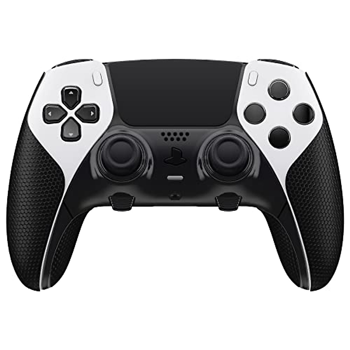 PlayVital Anti-Skid Sweat-Absorbent Controller Grip for ps5 Edge Wireless Controller, Professional Textured Soft PU Handle Grips Anti Sweat Protector for ps5 Edge Controller - Black