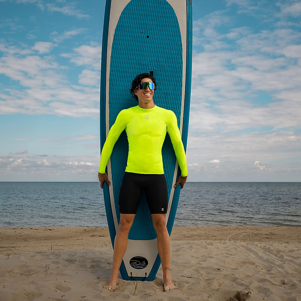 Synergy Men's Sequent Neoprene Multisport Short (Black, Large)