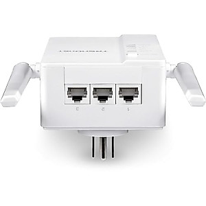 TRENDnet Wi-Fi Everywhere Powerline 1200 AV2 Dual-Band AC1200 Wireless Access Point Kit, Includes 1 x TPL-430AP and 1 x TPL-423E, 3 x Gigabit Ports, Easy Installation, White, TPL-430APK