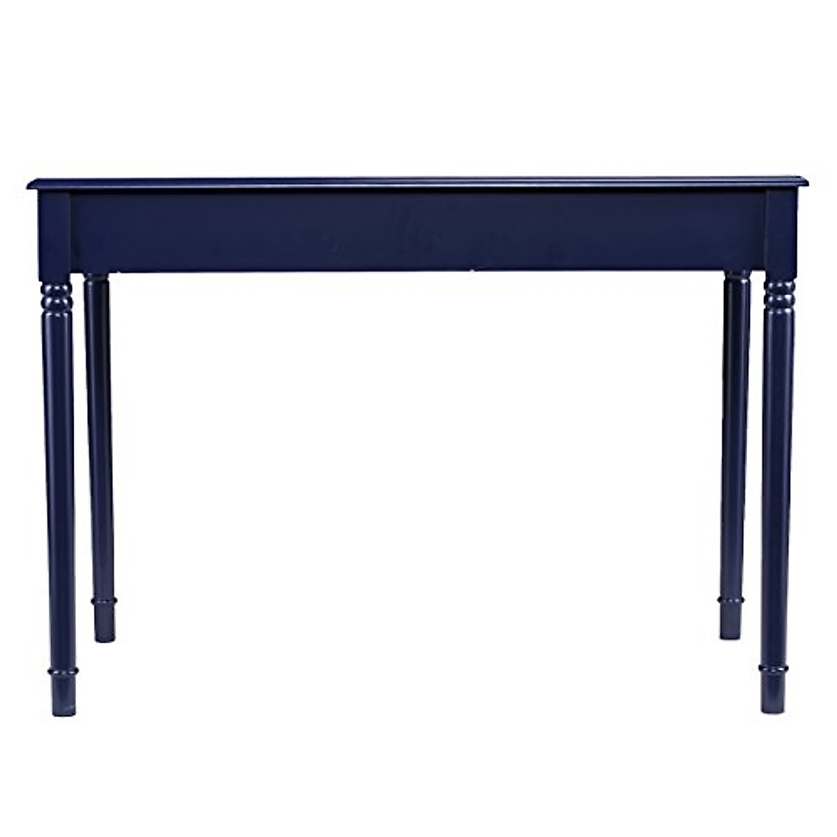 Navy Writing Desk - Open Desktop w/ 2 Drawers - Elegant Design w/ Royal Blue Finish