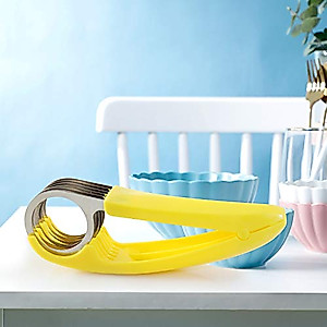 FireKylin Banana Slicer,ABS + Stainless Steel Fruit and Vegetable Salad Peeler Cutter Kitchen Tools For banana, Sausage, Strawberry,Grape（1 pcs）
