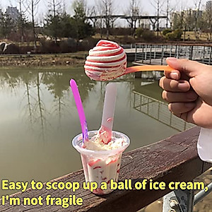 30 Color-Changing Spoons-Pink, Orange, Purple-Birthday Party Spoons-Dessert Spoons-Ice Cream Spoons-Used by preschool children-One-time use or multiple-use-Individually Wrapped!