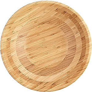Lipper International Bamboo Wood Salad Bowls with Server Utensils, 7-Piece Set, Assorted Sizes