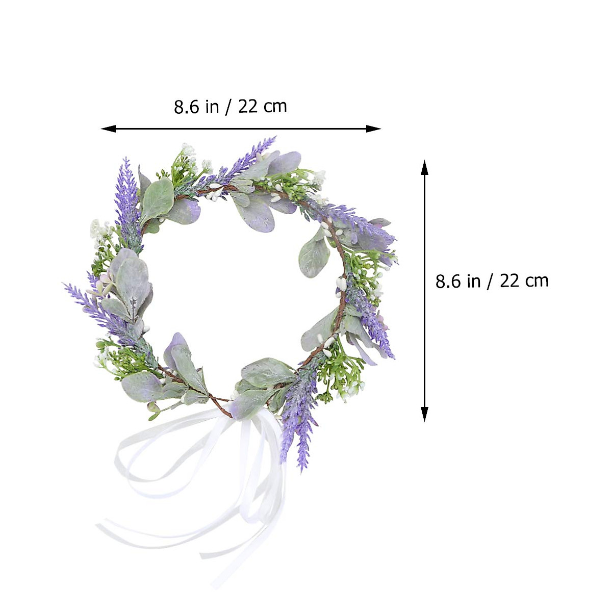 Beaupretty Lavender Flower Crown Headband, Purple Hair Accessory for Women Adults, Perfect for Weddings, Party, Evening, Prom, Birthdays, Celebrations, Honeymoons or Other Special Occasions