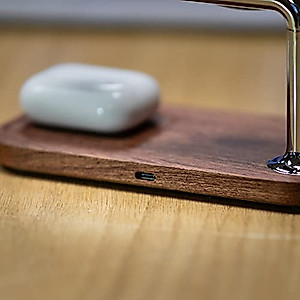 EDEN GROVE 3-in-1 Natural Wood Wireless MagSafe Compatible Magnetic Charger Stand Station for Apple iPhone 14/13/12, Plus, Mini, Pro, ProMax, Apple Watch AirPods, Fast Charging 15W