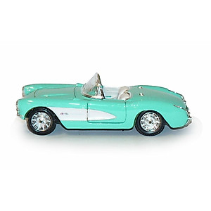Maisto 1957 Chevy Corvette Convertible, Turquoise Special Edition 31275 - 1/24 Scale Diecast Model Toy Car