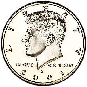 2001 S Clad Proof Kennedy Half Dollar Choice Uncirculated US Mint