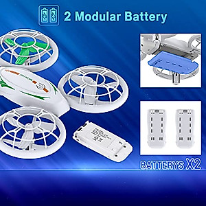 PATIKUIN Drones for Kids RC Mini Drone with LED Lights for over 8 years old Boys and Girls Beginners, RC Helicopter Quadcopter with Five Cool Light Effects, Auto Hovering, 3D Flip, Remote Control Headless Mode, Circumflight and Emergency Paddle Stop