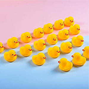 AHUA Bath Duck Toys 20 PCS Mini Rubber Ducks Squeak and Float Ducks Baby Shower Toy for Toddlers Boys Girls over 3 Months(1.8'')