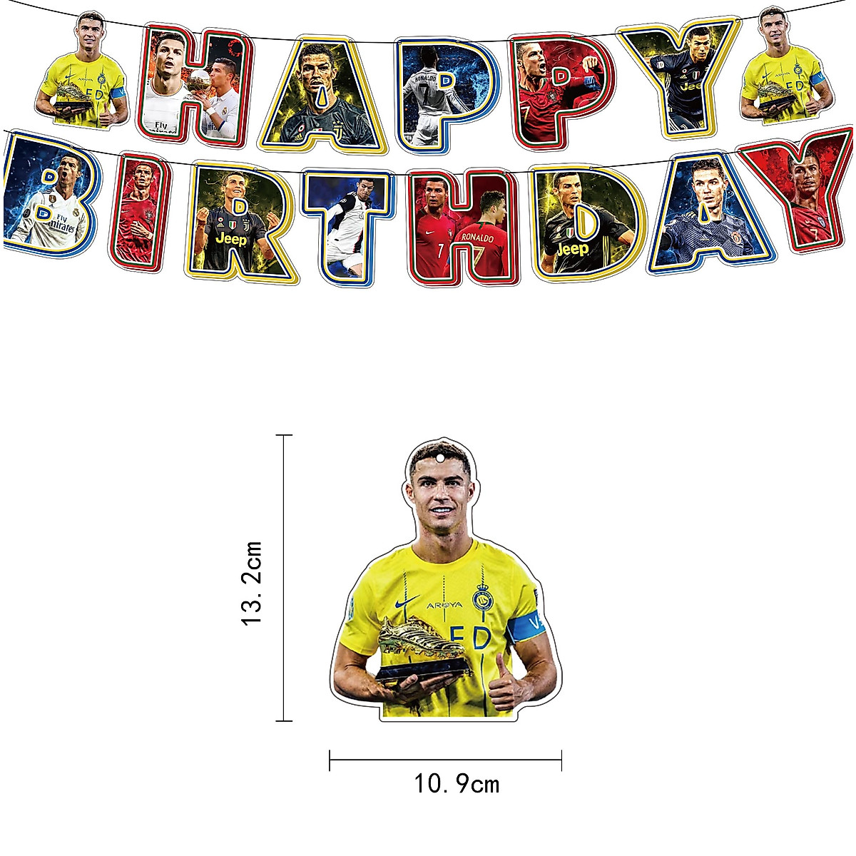 Soccer Balloons, Football Cupcakes, Football Banner, Football Centerpieces, Football Party Decorations Kit for Birthday Party Supplies, Soccer Theme Party Decorations