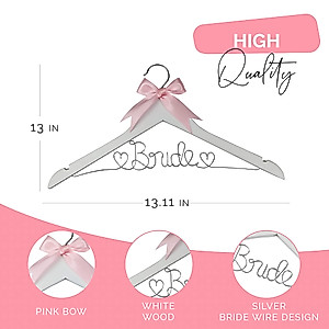 Bride to Be Wedding Dress Hanger, Bride Hanger for Wedding Dress, Wooden Wedding Hanger, Bridal Hanger, Bridal Hangers for Wedding Dress, Gown or Bridal Shower! (White Wood)