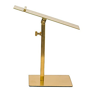 DZLOHAS Shoe Display Stand Golden, Risers Stand Countertop Adjustable Shoe Rack Retail Supplies Stainless Steel Shoe Display, 2 Sets of Shoe Rack (Style2, Golden)