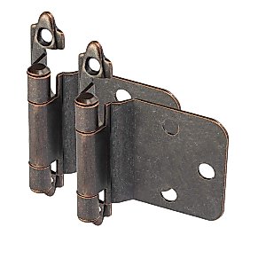 25 Pair Pack - Cosmas 16890-ORB Oil Rubbed Bronze Cabinet Hinge Variable Overlay with 30 Degree Reverse Bevel (Pair) [16890-ORB]