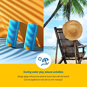 SCINIC Enjoy Super Active Airy Sun Stick SPF50+ PA++++ 0.53oz (15g) | Strong UV Protection Anytime, Anywhere Air-light, Clear | Korean Skincare