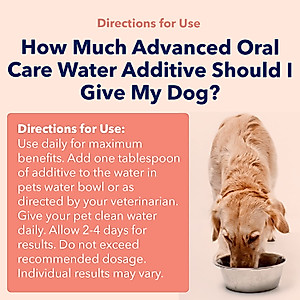 Vets Preferred Oral Care Water Additive for Dogs - Healthy Mouth Dog Breath Freshener Mouthwash - Fights Bad Breath, Removes Plaque and Tartar - Prevents Gum Disease - Mild Mint Flavor