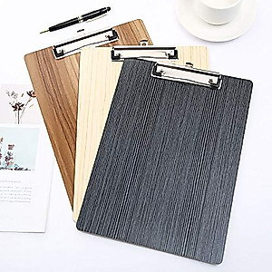 Office Supply Clipboard Wood A4 A5 Clipboard Maple Writing Pads Exam Clip Board Office School Supply Thing Item Folder Paper Desk Stationery Accessory Durable Low Profile Clip (Color : Black 1pcs)