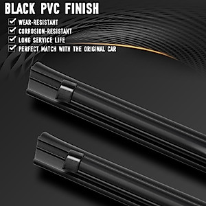 WEILEITE Exterior Window Moulding Belt Glass Sweep Felt Trim Seal Weatherstrip Kit Compatible with Toyota Tundra Double Cab 2007-2020 Replaces 68160-0C020 68210-0C020 68163-0C010 68164-0C010(4PCS)