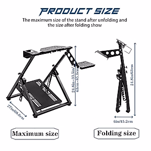 Anman Racing Simulator Cockpit with Water Cup Holder Fit for Logitech Thrustmaster G29 G920 G923 T128X T248 T300 Steering Wheel Stand,Handbrake/Pedals/Wheel/Seat NOT Included