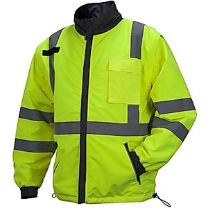 PYRAMEX RJR34 Series 4 in 1 Reversible Windbreaker Jacket Hi Vis Lime 3X Large